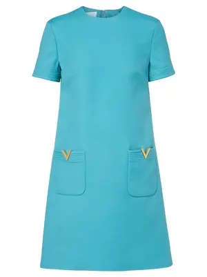 Valentino Garavani Crepe Couture Mini Dress - Turquoise