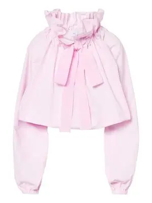 PATOU Patou Iconic Bow-Detail Ruffled Blouse Pink