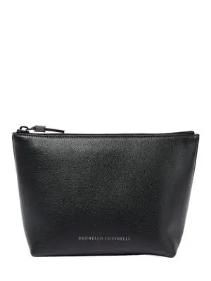 Brunello Cucinelli Small Leather Pouch - Black
