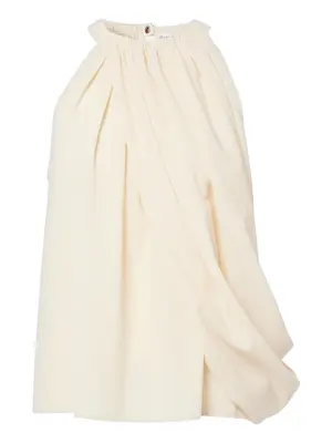 JW Anderson Draped Wool-blend Top - White