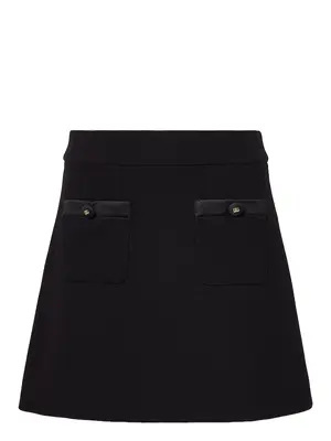 Dolce & Gabbana Wool And Silk Miniskirt - Black