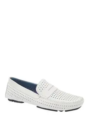 Robert Zur Robert Zur Flyer Perforated Driving Shoe White