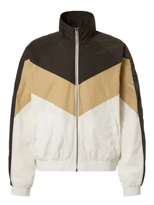 Saint Laurent Teddy Chevron Bomber Jacket - Brown