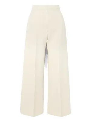 Theory Crepe Straight-leg Pants - Off-white