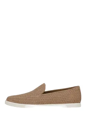 Vince Sonoma Woven Suede Loafer - Natural