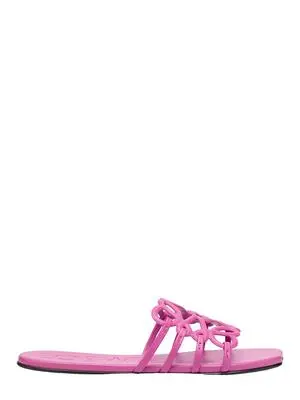Loewe Loewe Petal Anagram Leather Slide Sandals Fuchsia