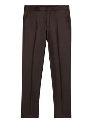 Zegna Trofeo Sharkskin Trousers - Dk Brw Sld