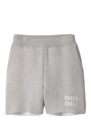 Miu Miu Double Cashmere Shorts - Grey
