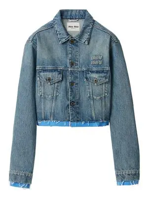 Miu Miu Denim Trucker Jacket - Sapphire Blue