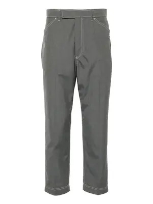 Thom Browne Cropped Straight-leg Trousers - Grey