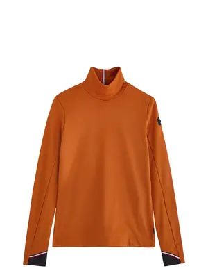 Moncler Moncler Grenoble Logo-Appliquéd Stretch-Jersey Top Orange