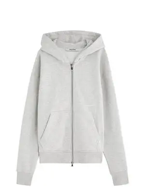 ABOUT:BLANK Box Logo-Print Hooded Cotton Sweatshirt Grey