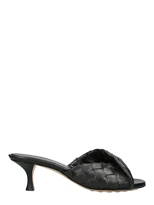 Bottega Veneta Blink Intrecciato Leather Mules - Black