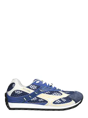 Bottega Veneta Orbit Contrast-panel Woven Low-top Trainers - Blue Other