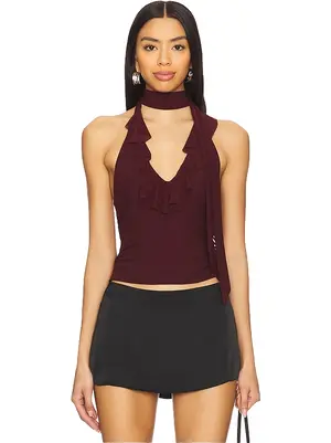 Majorelle Clara Top - Oxblood