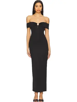 Superdown Blake Off-shoulder Gown - Black