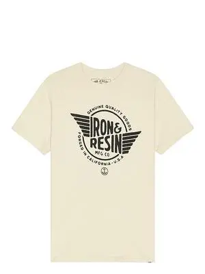 IRON & RESIN Wing Tee In Cream - Natural