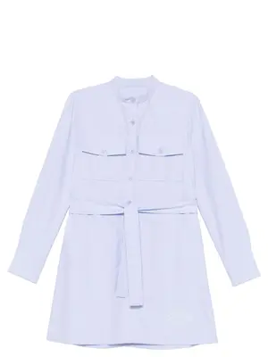 Givenchy Embroidered Mini Shirt Dress - Blue