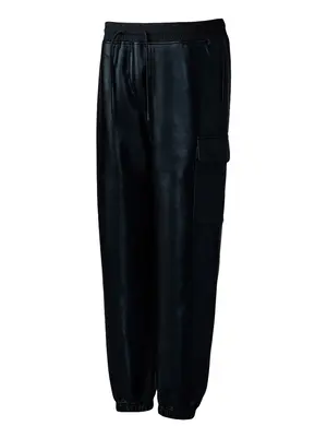 Mackage Marvin-m Metallic Double Face Jersey Sweatpants - Black