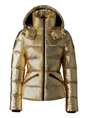 Mackage Metallic Laminate Down Jacket - Gold