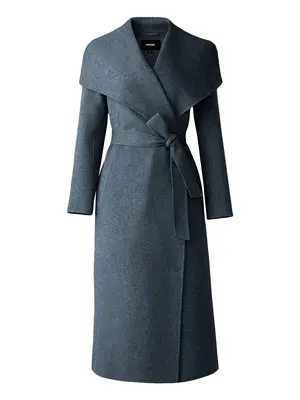 Mackage MAI-LST Double-Face Wool Wrap Coat Carbon Mix