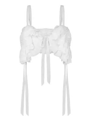 MOSCHINO Moschino Ruffle-Detail Crop Top