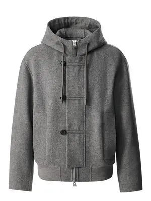 Mackage Malik Double-face Wool Hooded Jacket - Carbon Mix