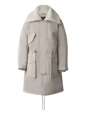 Mackage Leon Shearling Collar Down Parka - Trench