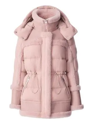 Mackage Lilibeth Shearling Down Parka - Sepia Rose-sepia Rose