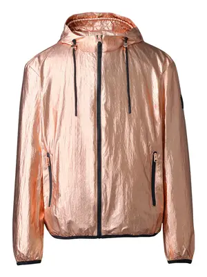 Mackage Michael Metallic Laminate Rain Jacket - Rose Gold