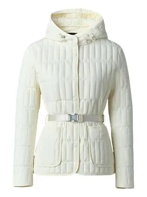 Mackage Light Down Vertical Quilted Jacket Cream