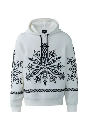 Mackage Olsen Snowflake Embroidery Hoodie - Cream-black