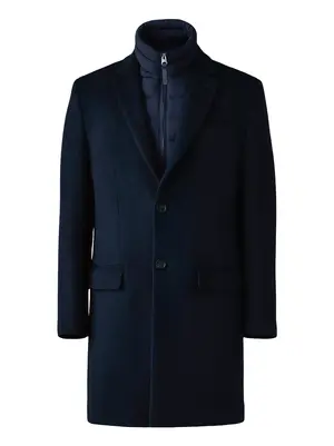 Mackage Skai-slb 3-in-1 Wool Coat With Removable Down Liner - Navy
