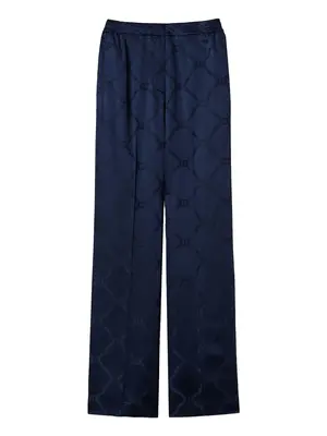 TWINSET T-jacquard Palazzo Pants - Blue
