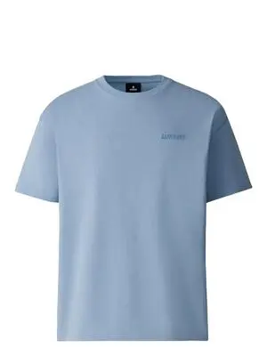 Mackage Tee-r T-shirt With Silicone Logo - Fog Blue