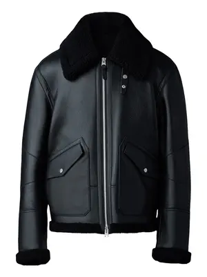 Mackage Shearling Aviator-Style Jacket Black