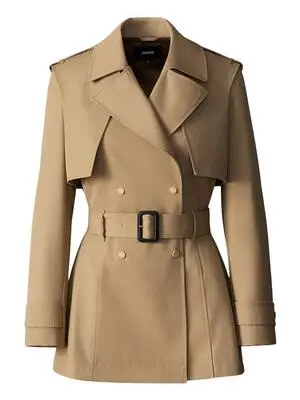 Mackage Mackage ADVA Mid-Length Trench Coat Light Camel