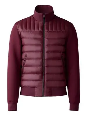 Mackage Nano Down Mixed Media Bomber Jacket Garnet