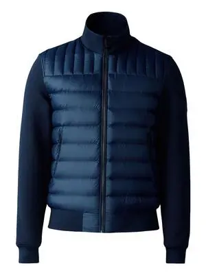 Mackage Nano Down Mixed Media Bomber Jacket - Navy