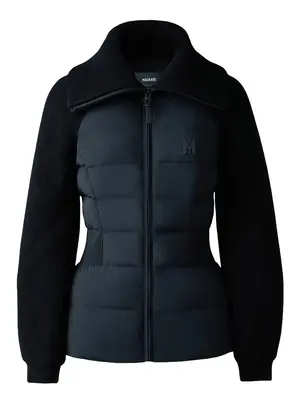 Mackage Mackage Foxy Mixed Media Down Jacket Black