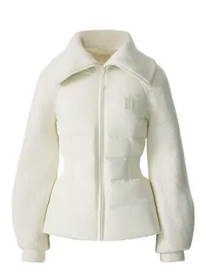 Mackage Mackage Foxy Mixed Media Down Jacket Cream