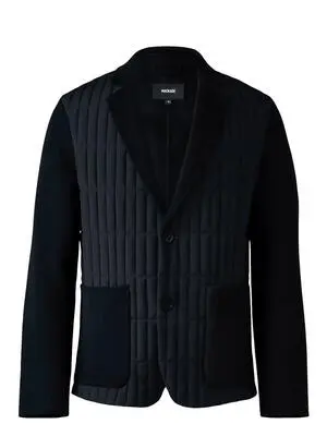 Mackage Mackage JOHN Mixed-Media Quilted Blazer Black