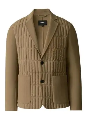 Mackage Mackage JOHN Mixed-Media Quilted Blazer Light Camel