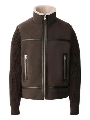 Mackage Mackage JONATHAN Mixed-Media Shearling Jacket Coffee-natural