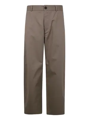 Studio Nicholson Cotton Trousers - Brown