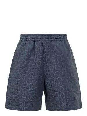Givenchy Denim Monogram Short Pants - Blue