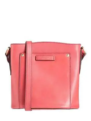 THE BRIDGE Leather Crossbody Bucket Bag - Red