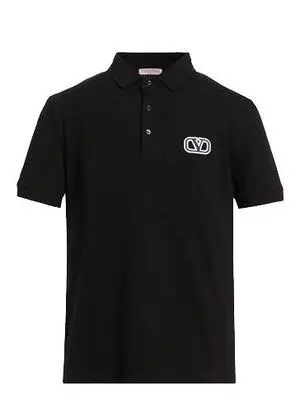 Valentino Garavani Polo Shirt Size Cotton, Polyester - Black