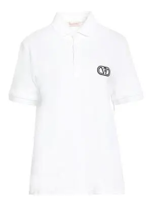 Valentino Garavani Polo Shirt Size Cotton, Polyester - White