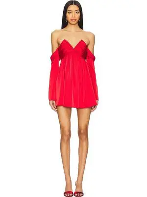MORE TO COME Regina Off Shoulder Mini Dress - Red